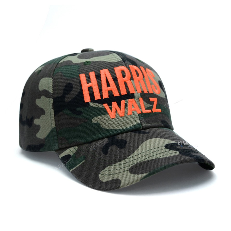 Harris Walz embroidered Camo Hat Kamala Tim Walz 2024 Election campaign ...