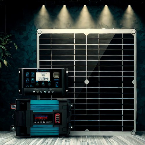 6000W 100A 110V/220V 300W Solar Panel Kit Solar Power Generator Home ...