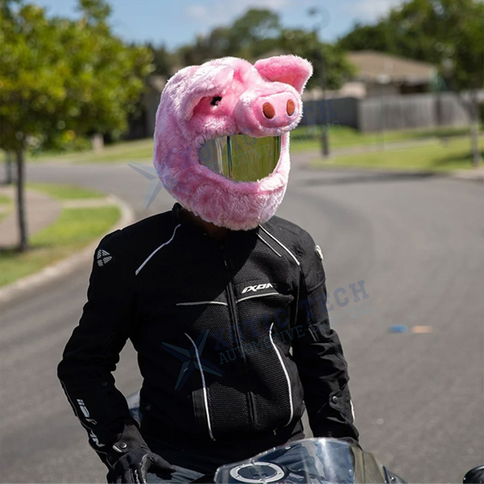 1PC Motorcycle Cover Motorbike Funny Head Cute Helmet Cap Protector ...