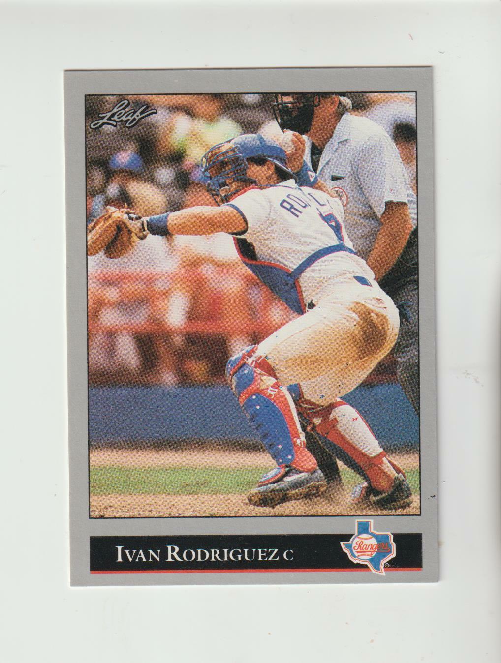 1992 Leaf #194 Ivan Rodriguez rookie card, Texas Rangers HOF | eBay