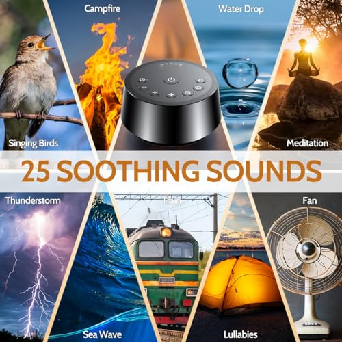 Sound Machines with 25 Soothing Sounds Sleep White Noise Machine 32 ...