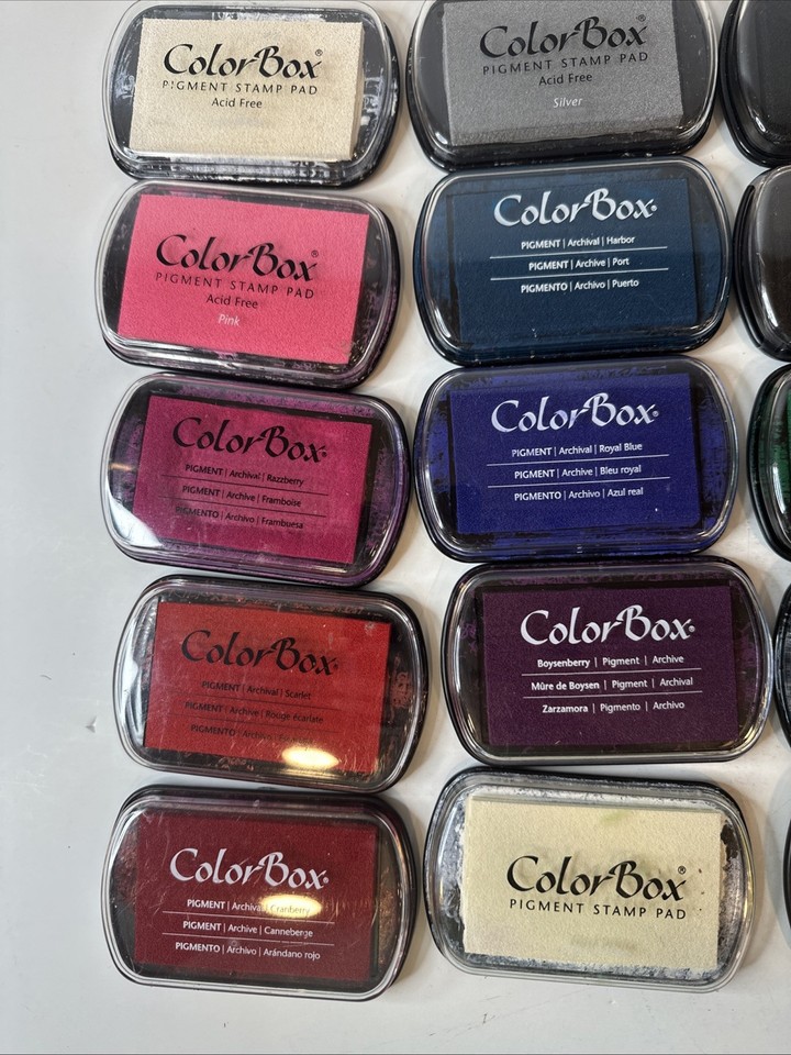 ColorBox Pigment Stamp Pads • 24 Colors New & Open Ink Pads For Stamps ...