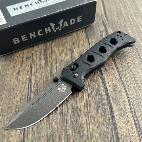 Benchmade Mini Adamas| Black Handle G10 | Drop-point Folding Knife ...