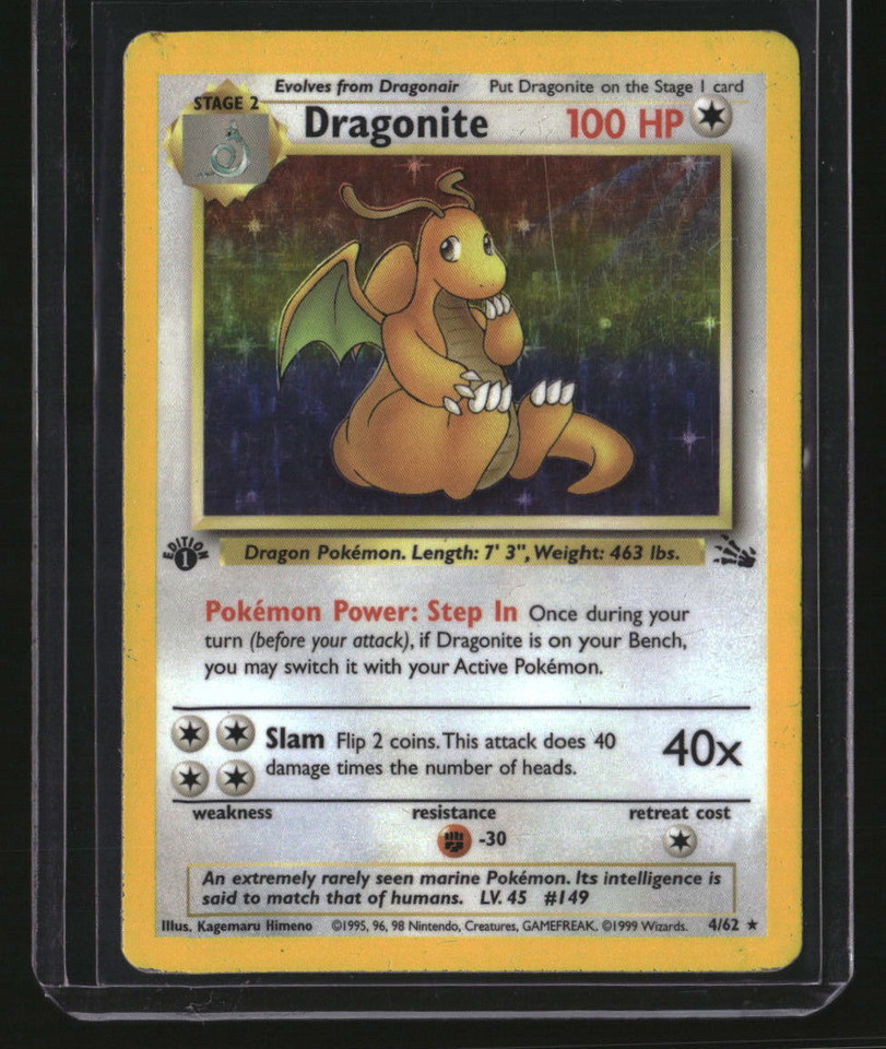 1st Edition Fossil Dragonite (4) | eBay
