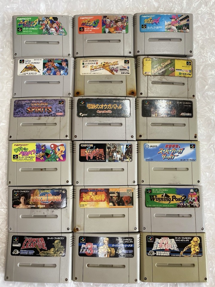 121lot Super Famicom Junk Cartridges + 2 CIB Games Super Famicom ...