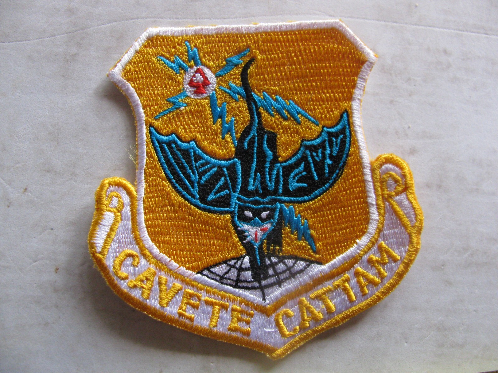 VINTAGE USAF 553 RECON WING CAVETE CATTAM MILITARY PATCH 3.75" SEW ON ...