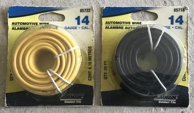14 Gauge Wire Automotive Dorman 20’ Yellow & 20’ Black | eBay