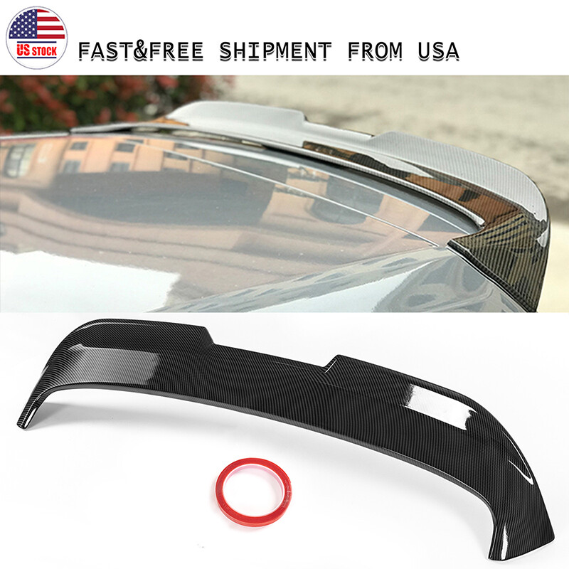 Carbon Fiber Rear Roof Spoiler Wing FOR VW Golf7 MK7 MK7.5 GTD R 2015 ...