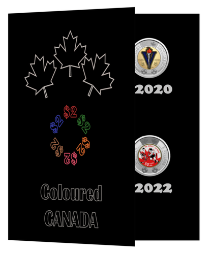 🇨🇦 Canada Colored Toonie 8-coin Collection $2 Dollars, mint UNC, 2017 ...