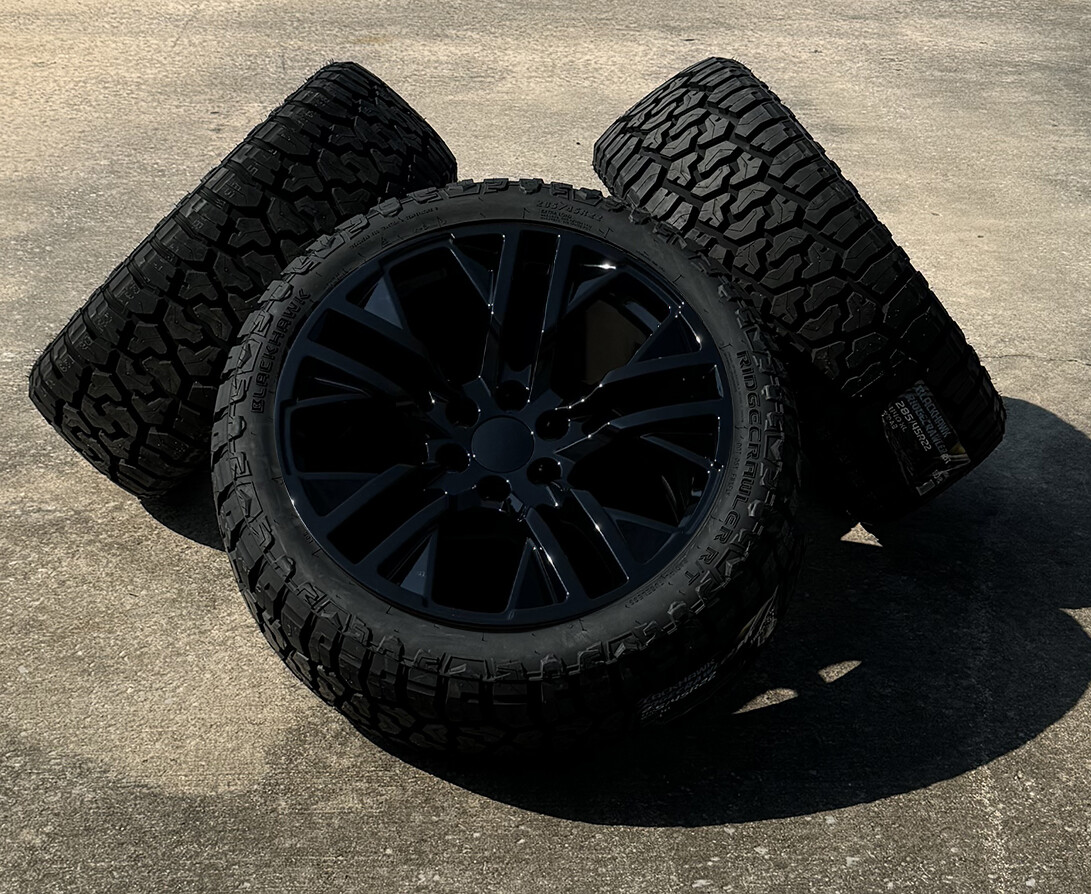 Black Next Gen 22" Wheels Blackhawk R/T Tires GMC Sierra Yukon Denali ...