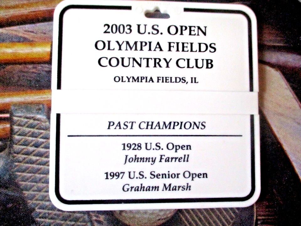 vtg - PGA TOUR Golf Bag Tag - 2003 U.S. OPEN - Olympia Fields CC - USGA ...