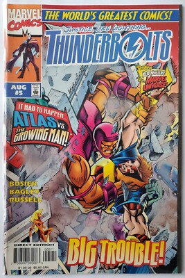 Vintage Marvel Comics Thunderbolts Atlas vs The Growing Man #5 | eBay