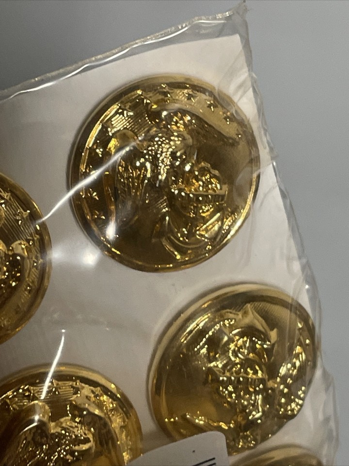 USMC Marine Corps Senior NCO Dress Uniform Button Set Of 24 Each Plated ...