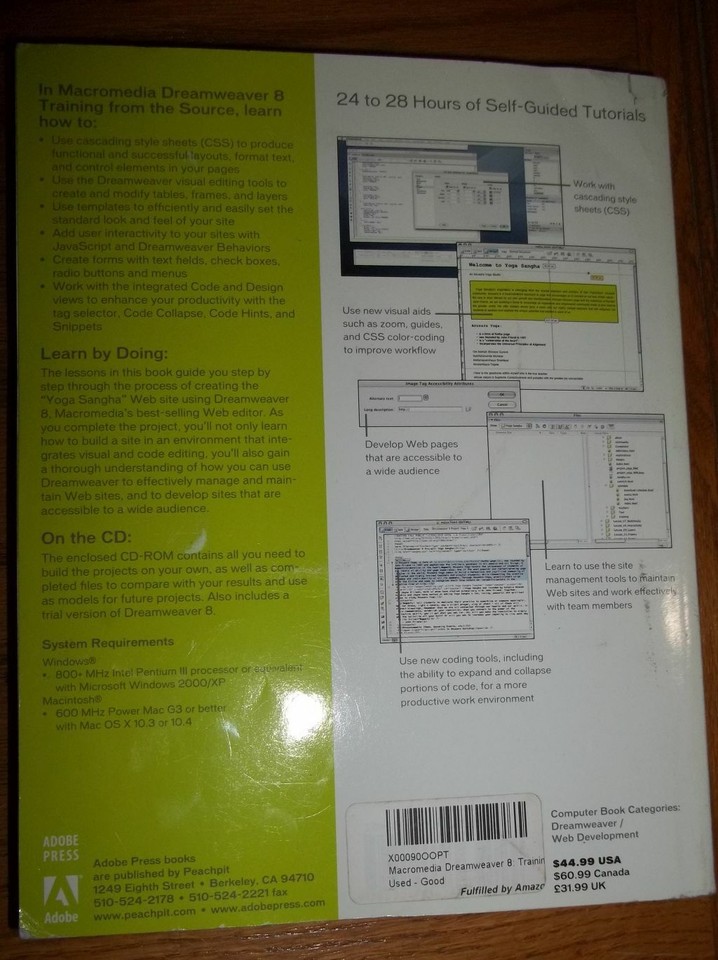 Training from the Source: Macromedia Dreamweaver 8 (2006, CD-ROM, Paperback) 9780321336262| eBay