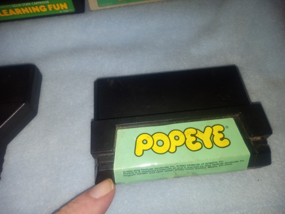 Texas Instruments Lot Of 15 Untested Solid State Cartridges POPEYE Ms ...