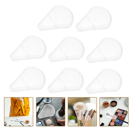 10 Pcs Brush Protection Case Plastic Cover Fan Makeup Covers Small ...