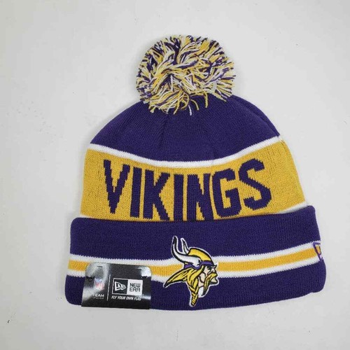 NEW NFL Minnesota Vikings Sideline Coach Pom Beanie RARE Vintage 2014 ...