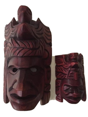 Wooden Vintage Masks, Pacific Islander, Polynesian Decor, Tiki Bar LOT ...