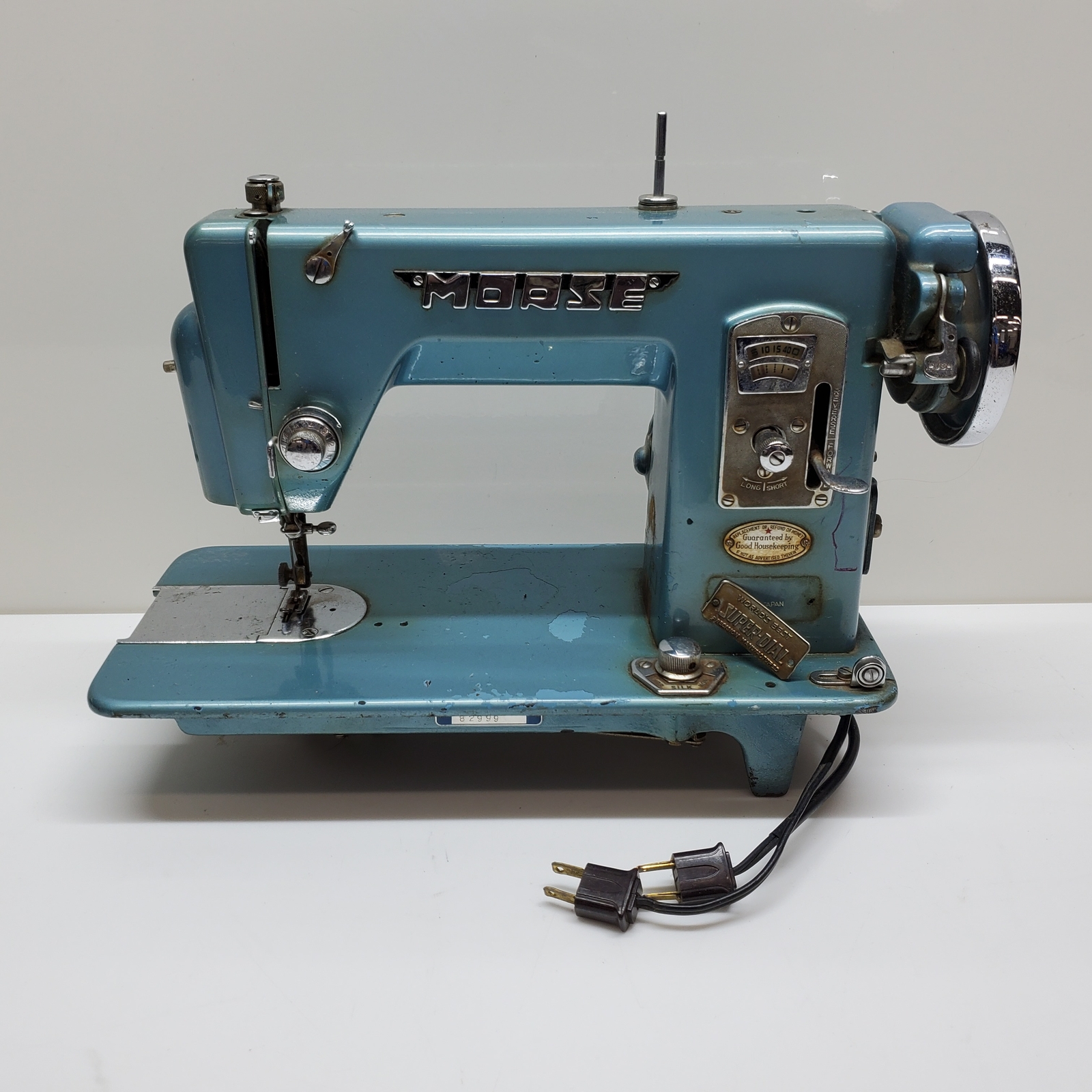 Vintage Morse Sewing Machine Blue Model R-5L 82999 | eBay