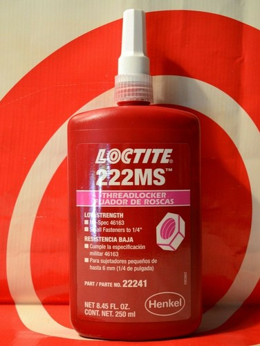 Loctite 222MS 250mL Low Strength Thread Locker 22241 640026927433| eBay