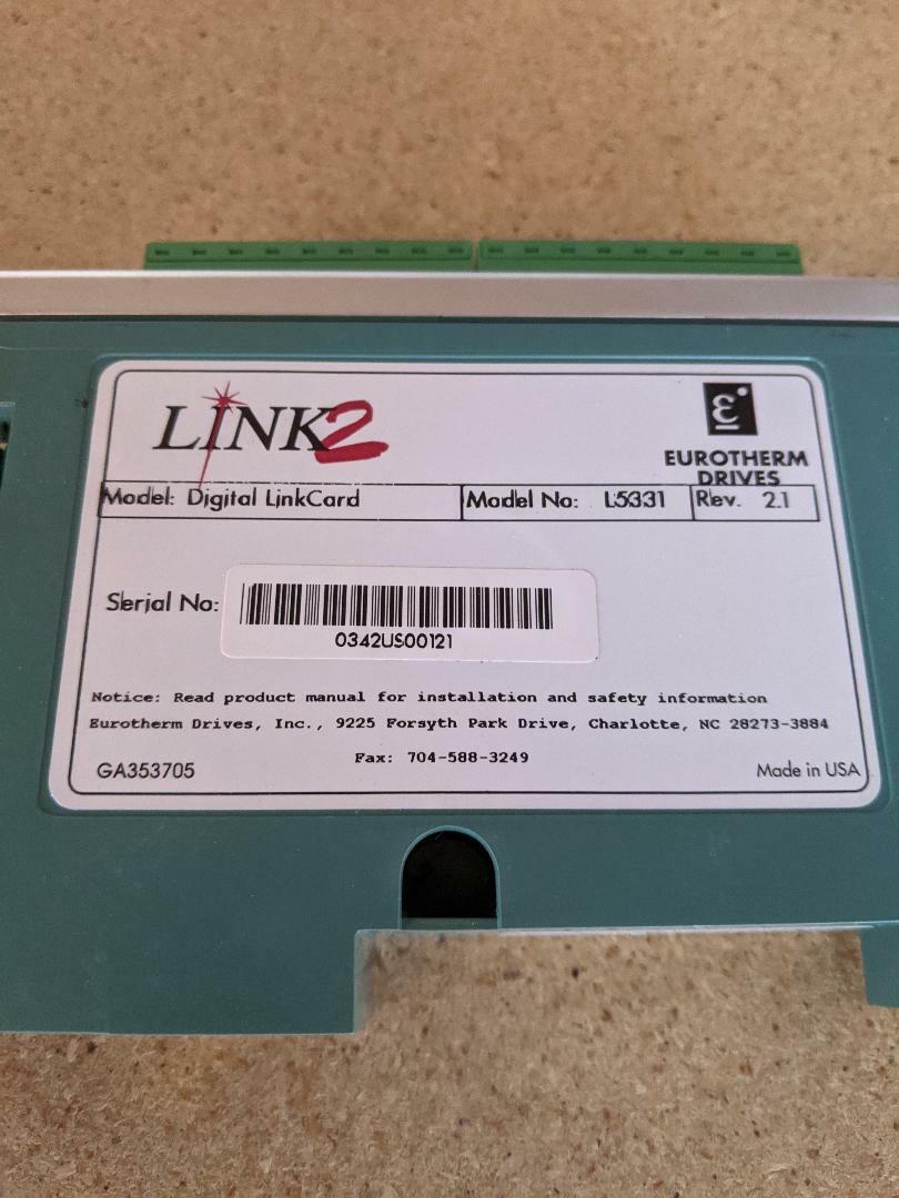 PARKER SSD LINK 2 EUROTHERM DRIVES DIGITAL LINKCARD L5331 REV. 2.1 | eBay