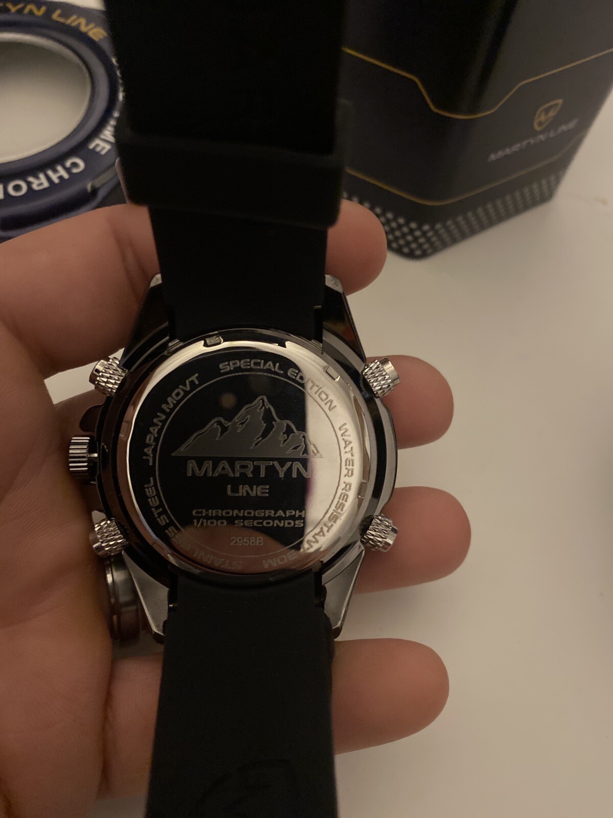 Martyn Line Dual Time Chronograph Rubber COD .89 | eBay Australia