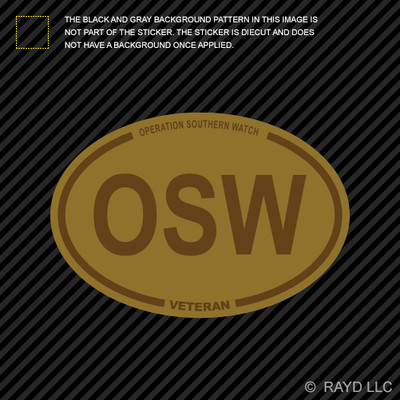 Desert Camo Operation Southern Watch Veteran OSW Oval Sticker army usmc ...