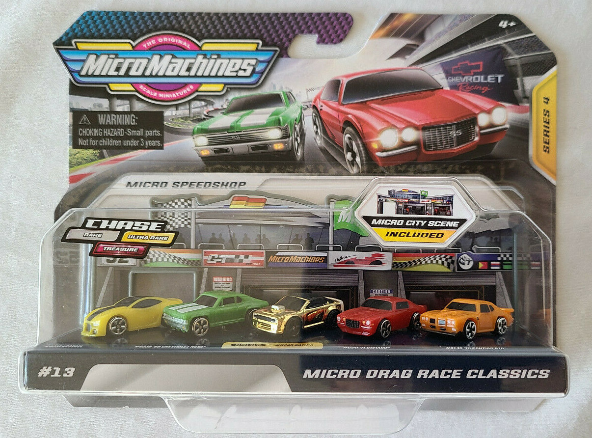 2021 MICRO MACHINES GOLD CHASE ULTRA RARE SERIES 4 #13 DRAG RACE ...