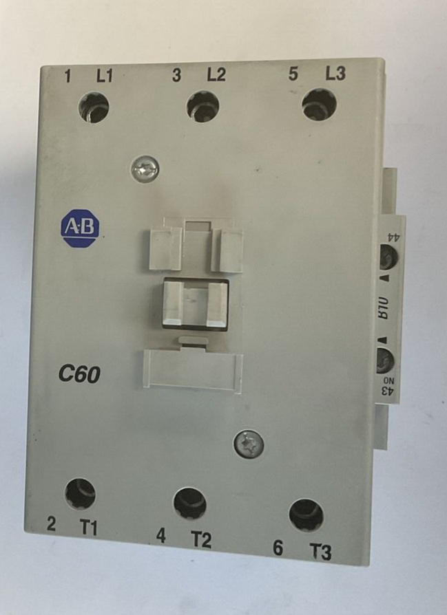 ALLEN BRADLEY 100-C60*00 CONTACTOR SER.B 600VAC 100A 6KV W/100S AUX SER ...