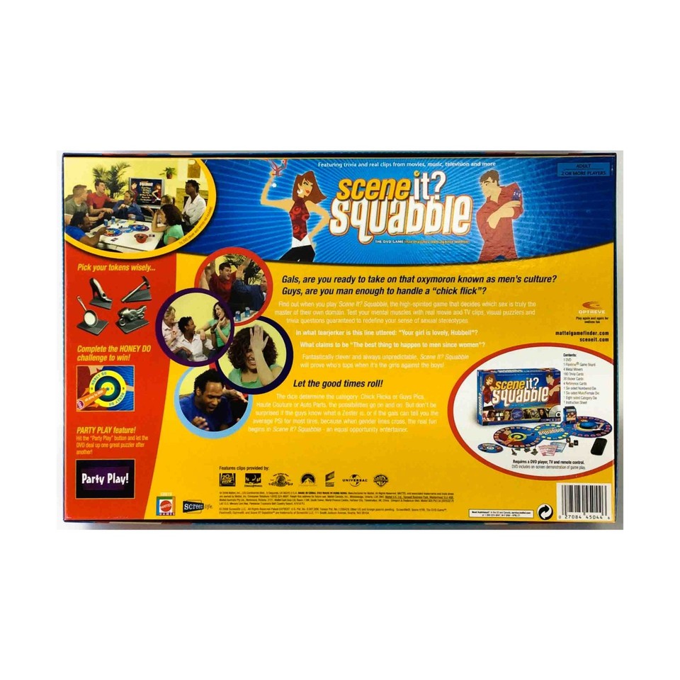 Mattel Boardgame Scene It? - Squabble (Long Box) Box EX/NM | eBay