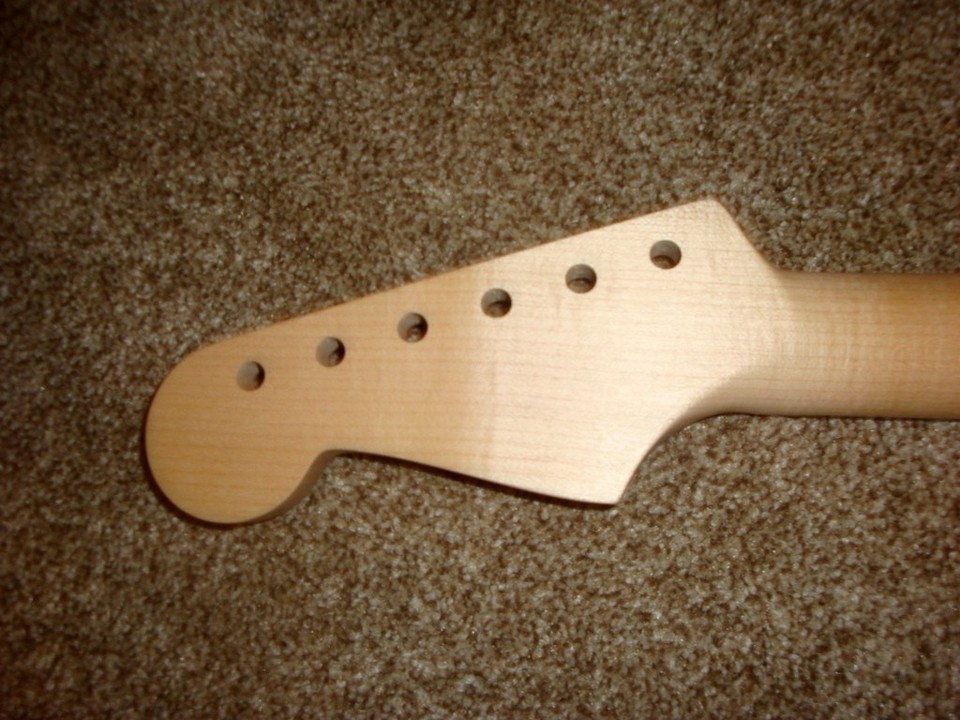 Cust Quartersawn Flame Maple Strat Neck Musikraft Tortoise Binding ...