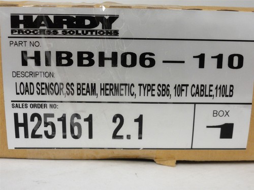 236444 New-No Box; Hardy HI BBH06-110 Load Sensor; 110LB; 10Ft Cable ...