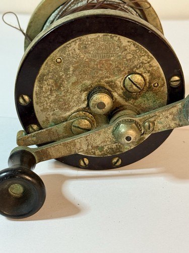 Vintage Cozzone Squidder Fishing Reel German Silver Saltwater Deep Sea ...