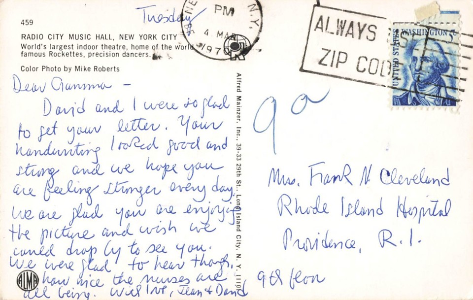 Vintage Postcard, Radio City Music Hall, New York City, NY, Long Ago ...