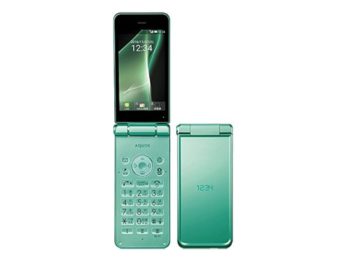 SHARP AQUOS KEITAI 2 601SH Light Green 4G Android Flip Phone Limited ...