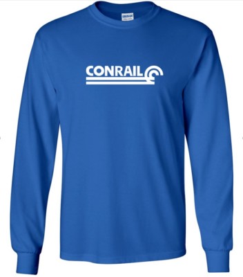 Conrail T-shirt Defunct Railroad Train Company 80s Tee Shirt Blue Long ...
