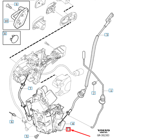VOLVO S80 MK2 Vordere linke Tür Schlossdichtung LHD 31416308 NEUES ...