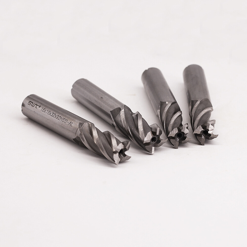 HSS CNC Straight End Mill 4 Flute Milling End Cutter Drill Bit 2-40mm ...