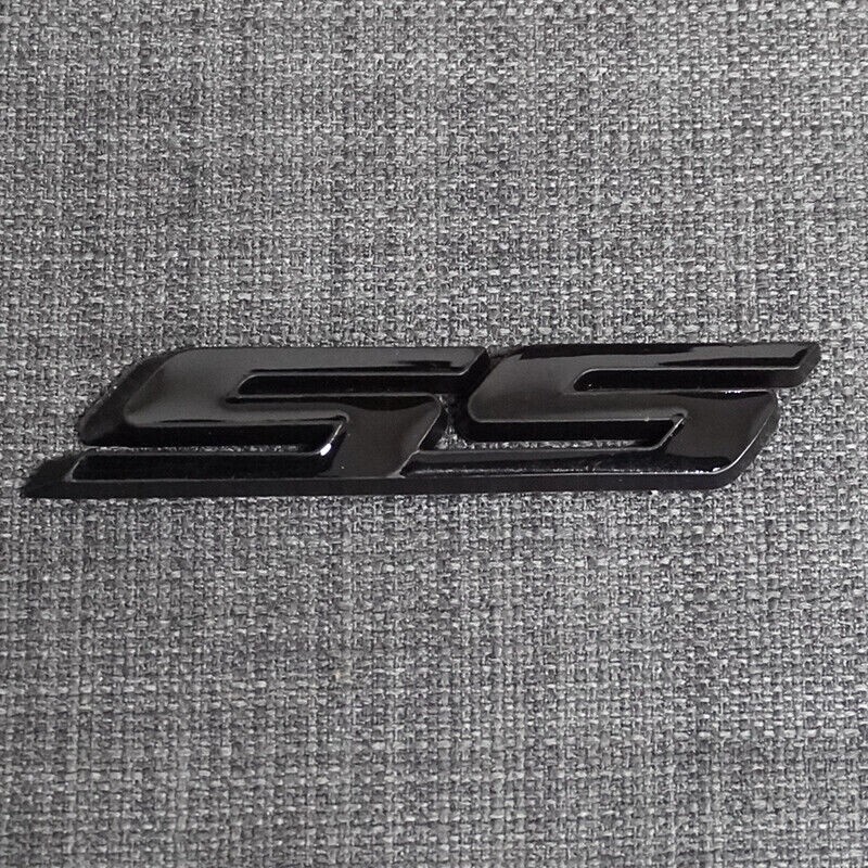 3x SS Badge Fender Trunk Emblem 3D Super Sport Badge Nameplate Gloss ...