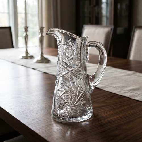 Vintage Waterford Crystal Water Pitcher With Intricate Cut Glass Design ...