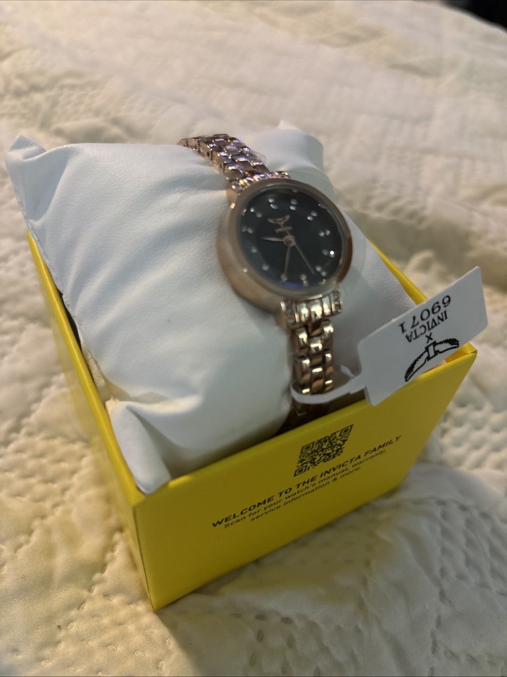 Invicta Women's Watch Angel I by Invicta Charcoal Dial Rose Gold ...