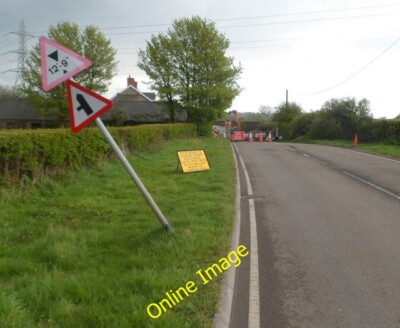 Photo 6x4 Sign at a drunken angle near Ty Du railway bridge north of ...