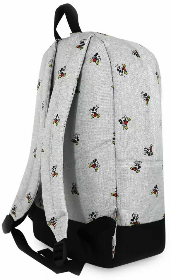 Disney Store Mickey Mouse Grey Printed Backpack 18" School Children ...