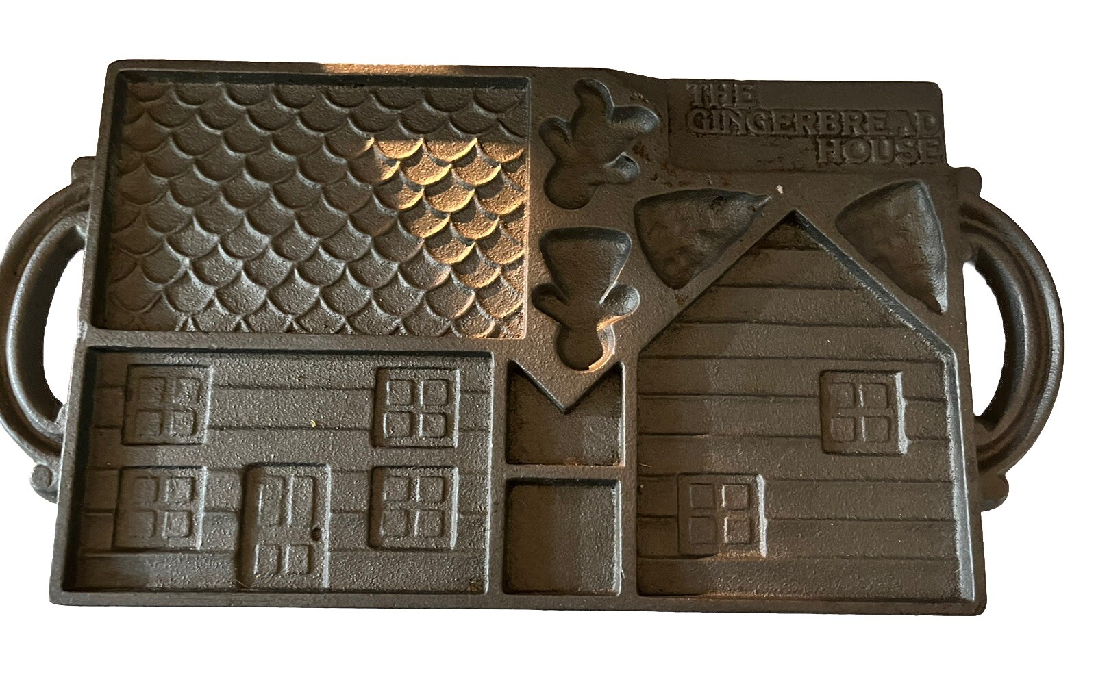 Vintage Gingerbread House John Wright Co Cast Iron Mold Baking 1985 ...