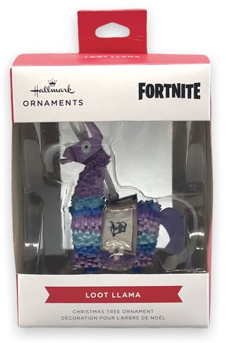 Hallmark 2021 Fortnite Loot Llama Christmas Tree Ornament Purple Pinata ...