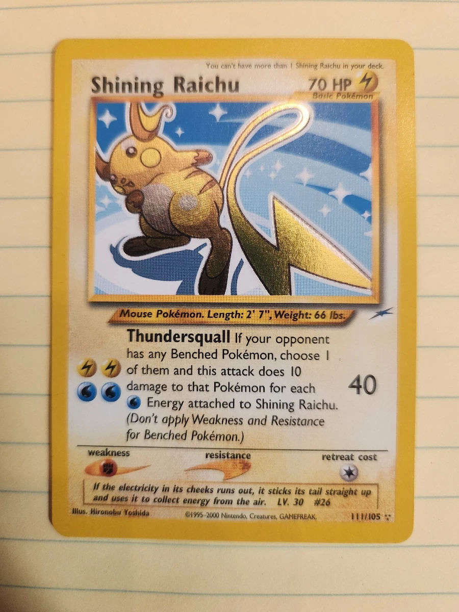 Shiny Raichu Card