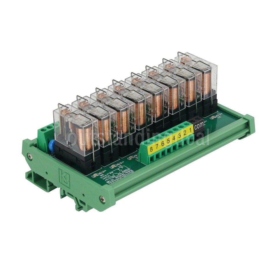 8 Channel OMRON Relay Module SPDT 8 Ways Driver Board Socket DC 24V 16A ...
