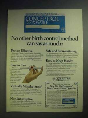 1980 Conceptrol Disposable Birth Control Ad | eBay