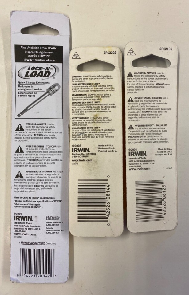 Irwin Drill Bits (88804/8144/8123) | eBay