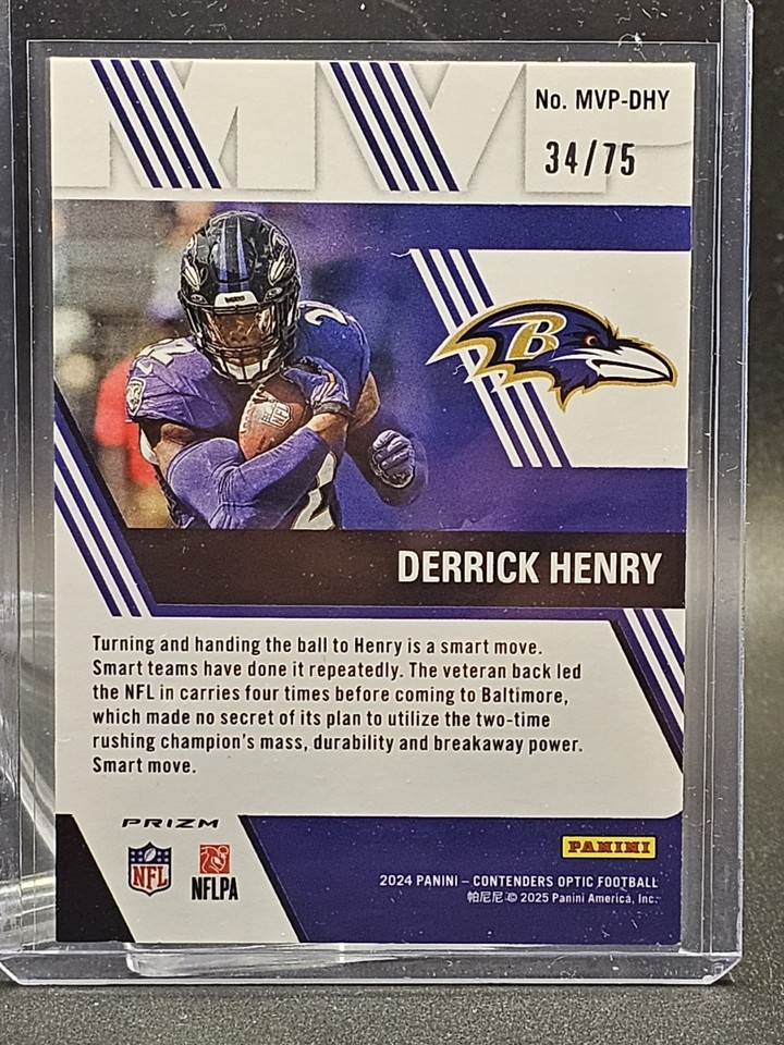 2024 PANINI CONTENDERS OPTIC DERRICK HENRY MVP PINK PRIZM 34/75 #MVP ...